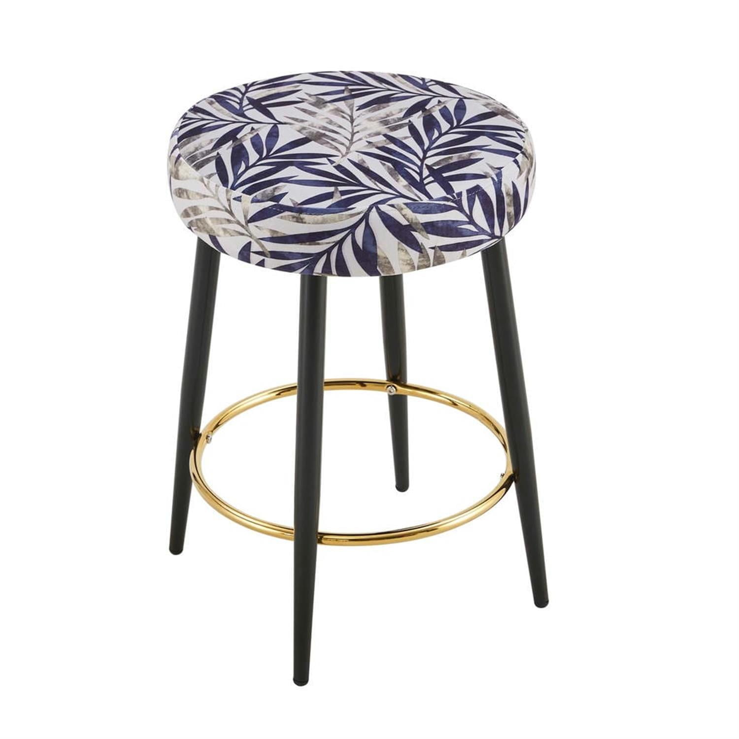 Finihen 25" Counter Height Bar Stools Set of 2, PU Leather Upholstered ...