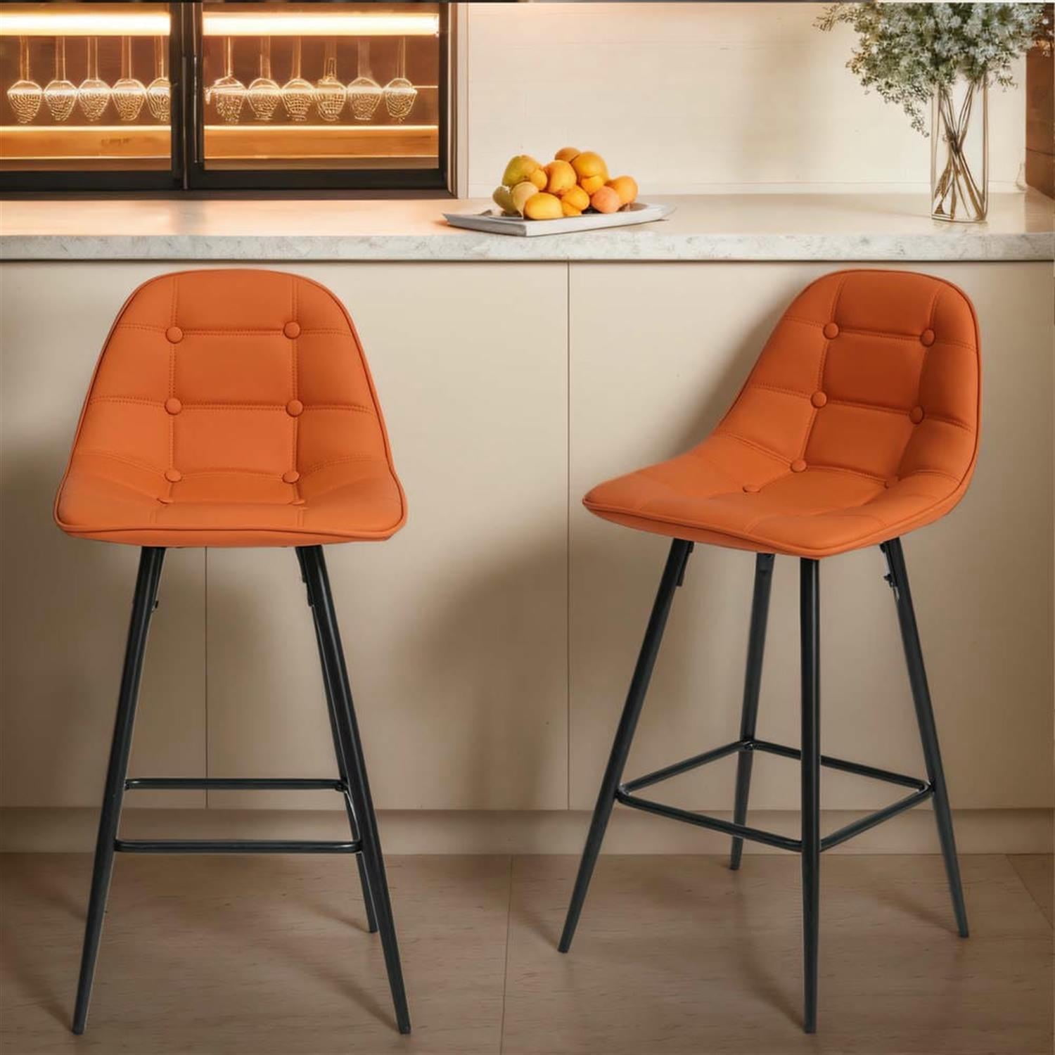 Finihen 37" Counter Height Bar Stools Set of 2, Modern Barstools with ...