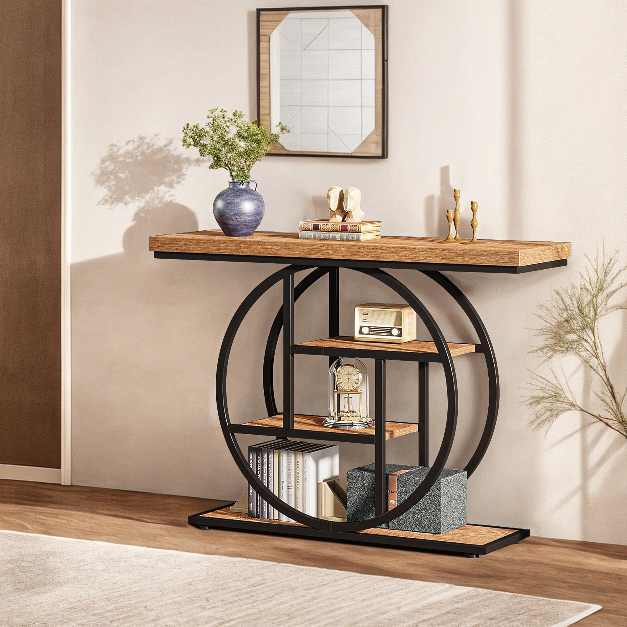 Finihen 41" Industrial Console Table for Entryway, Farmhouse Sofa ...