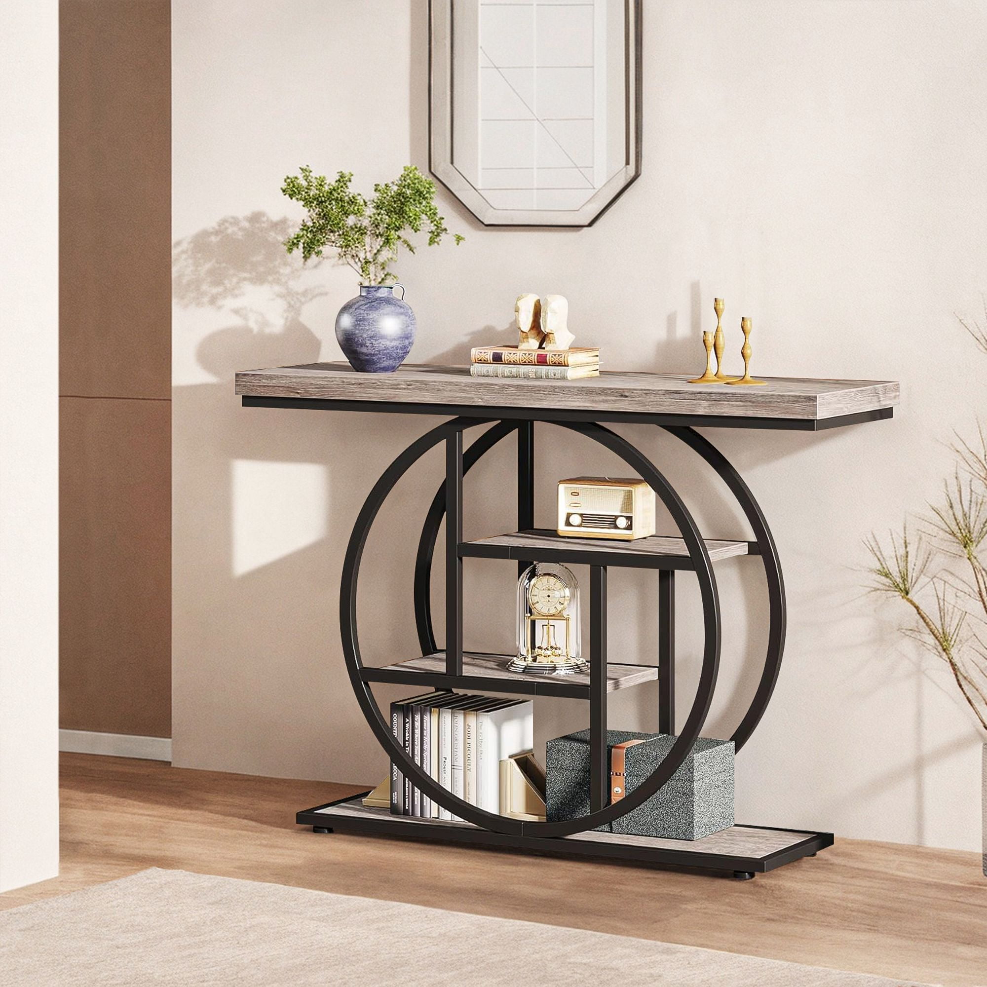 Finihen 41" Industrial Console Table for Entryway, Farmhouse Sofa ...