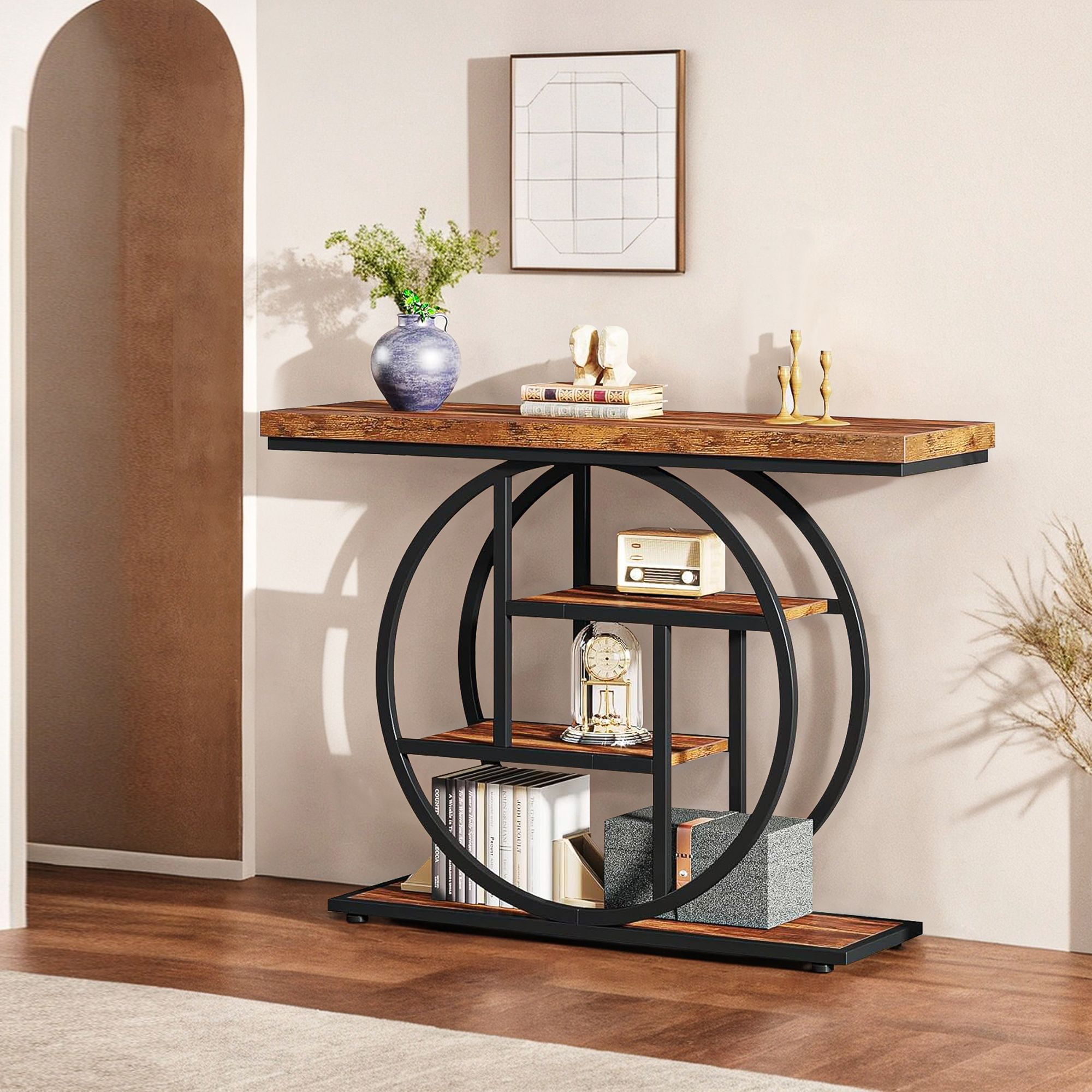 Finihen 41" Industrial Console Table for Entryway, Farmhouse Sofa ...