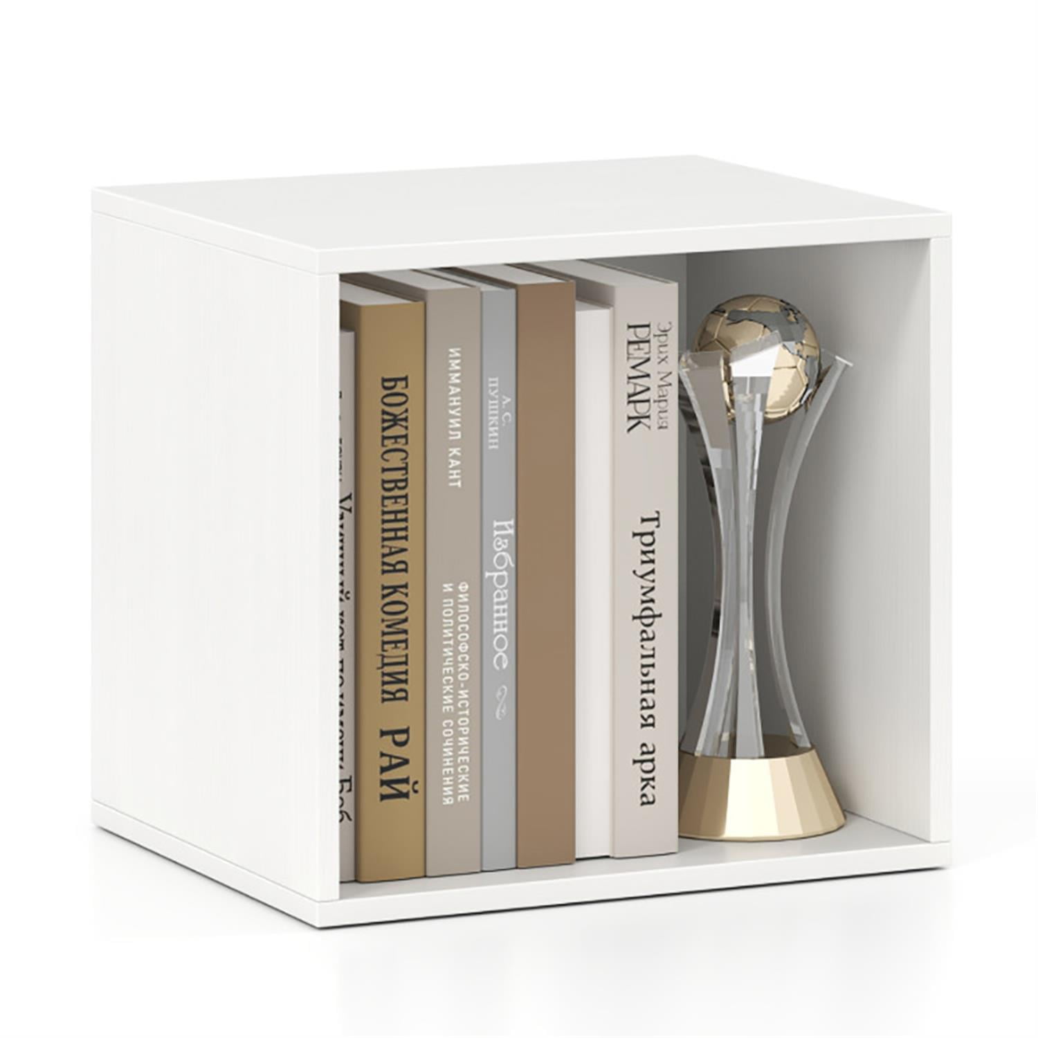 Finihen Bookshelves and Organizer Stackable Open Wooden Display Storage ...