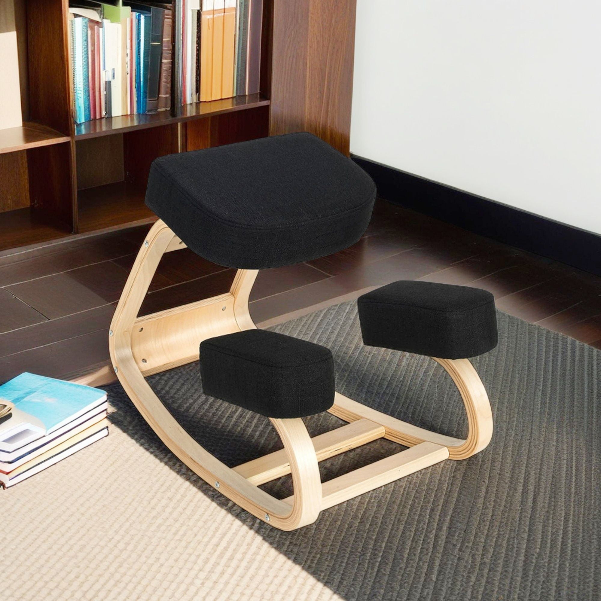 Finihen Ergonomic Kneeling Chair Rocking Office Desk Stool Upright ...