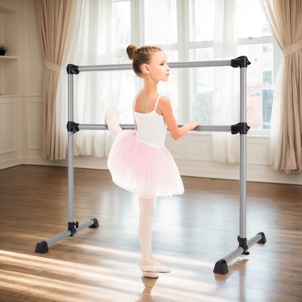 Finihen Portable Ballet Barre, 4 Feet Double Ballet Barre Bar with ...