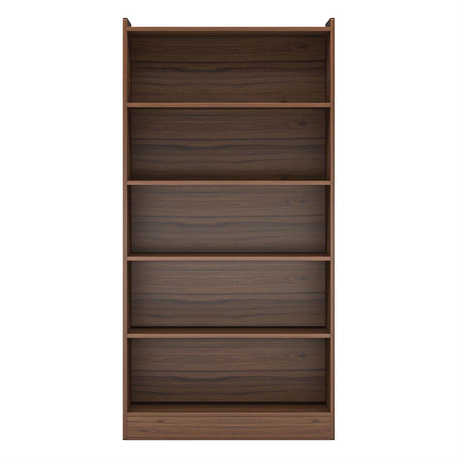 Finihen Wood Bookcase, 72" Tall Bookshelf with Open Storage Shelves, 5 ...