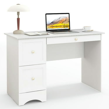 vidaXL Secretary Desk Office Writing Table with Drawers Solid Wood ...