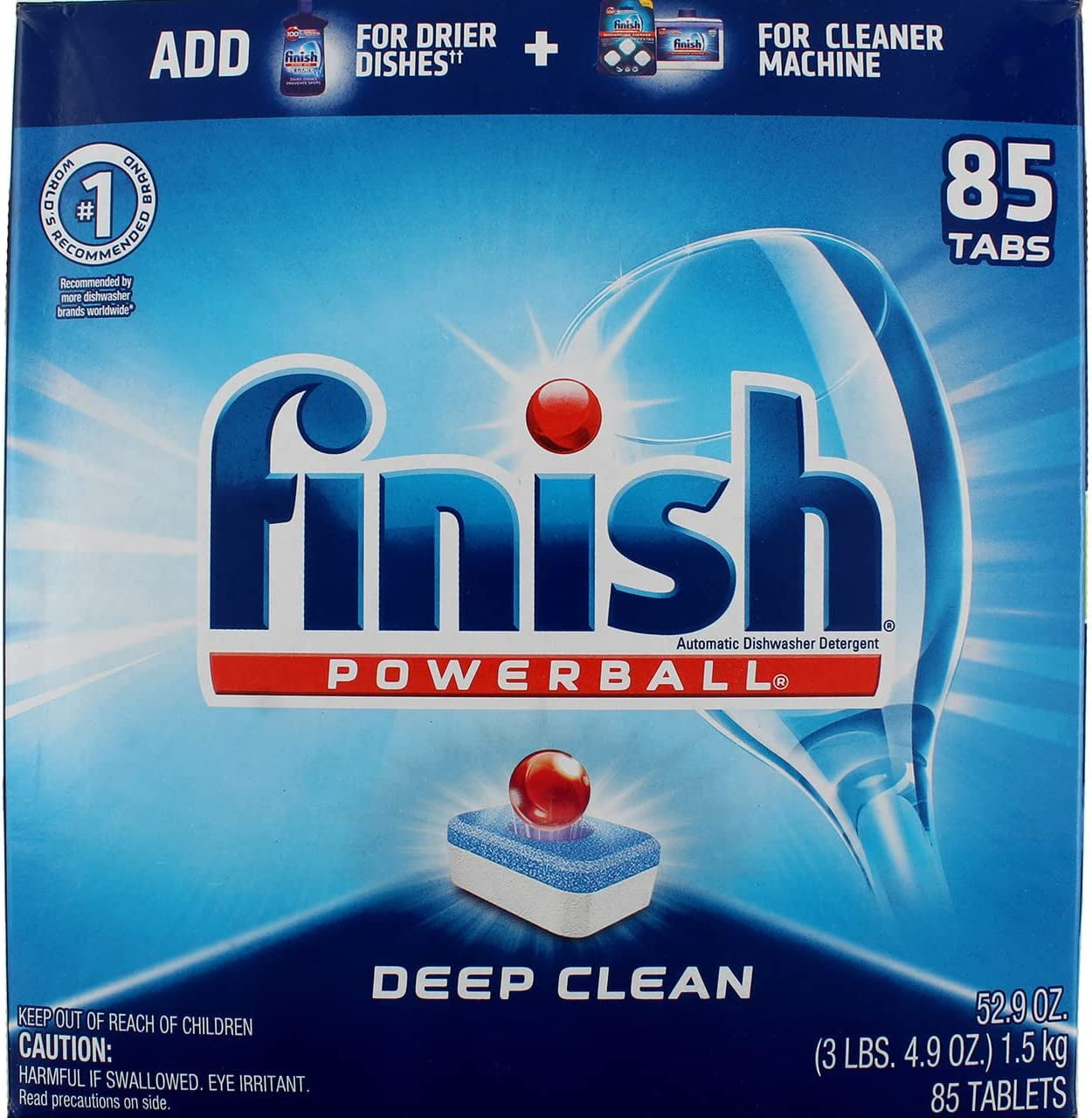 Finish Powerball All in 1-85ct - Individually Wrapped Dishwasher ...