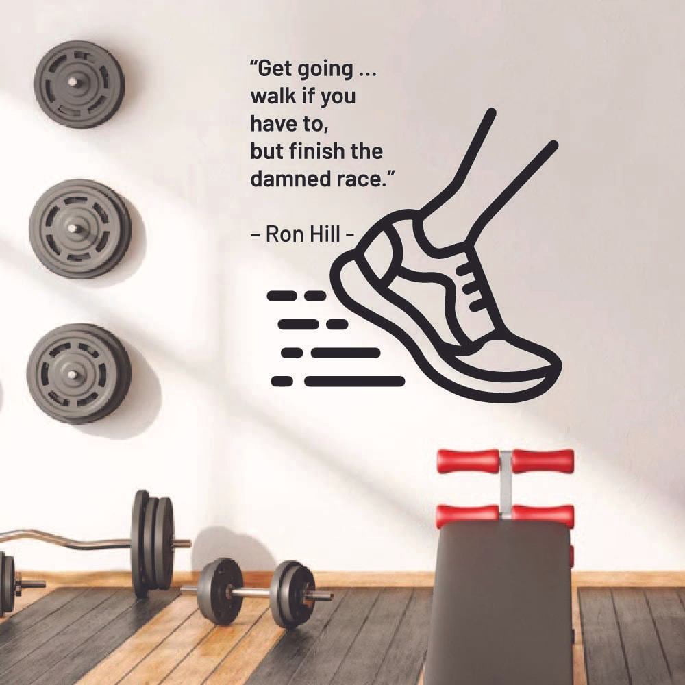 Finish the Damned Race - Running Race Motivation Wall Art Decal For ...