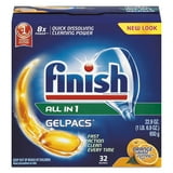 Finish Deep Clean Automatic Dishwasher Gel Packs, Machine Cleaner, 32 ...
