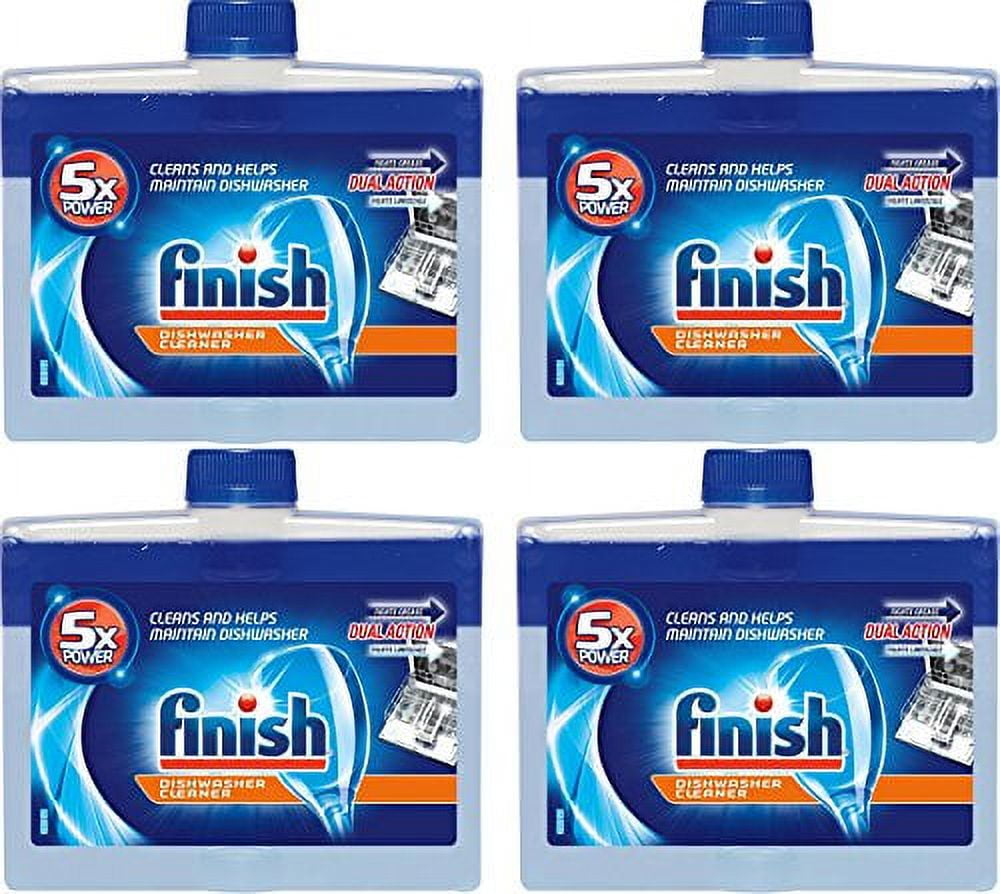 Finish Dishwasher Machine Cleaner, 8.45 fl oz Bottle, Dual Action to ...