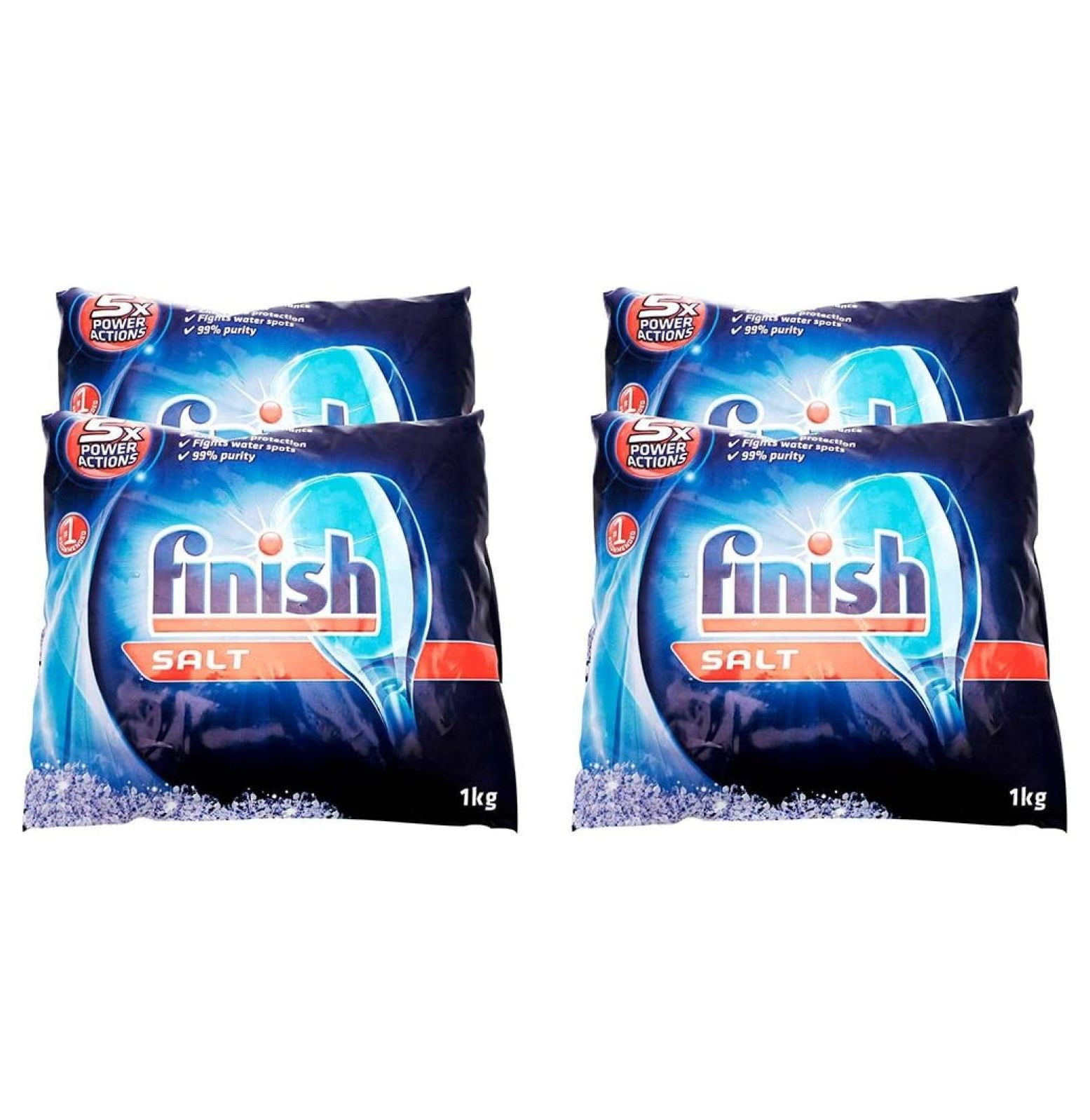 Finish Dishwasher Performance Salt Bag, 2.2 Lbs (Pack of 4) - Walmart.com