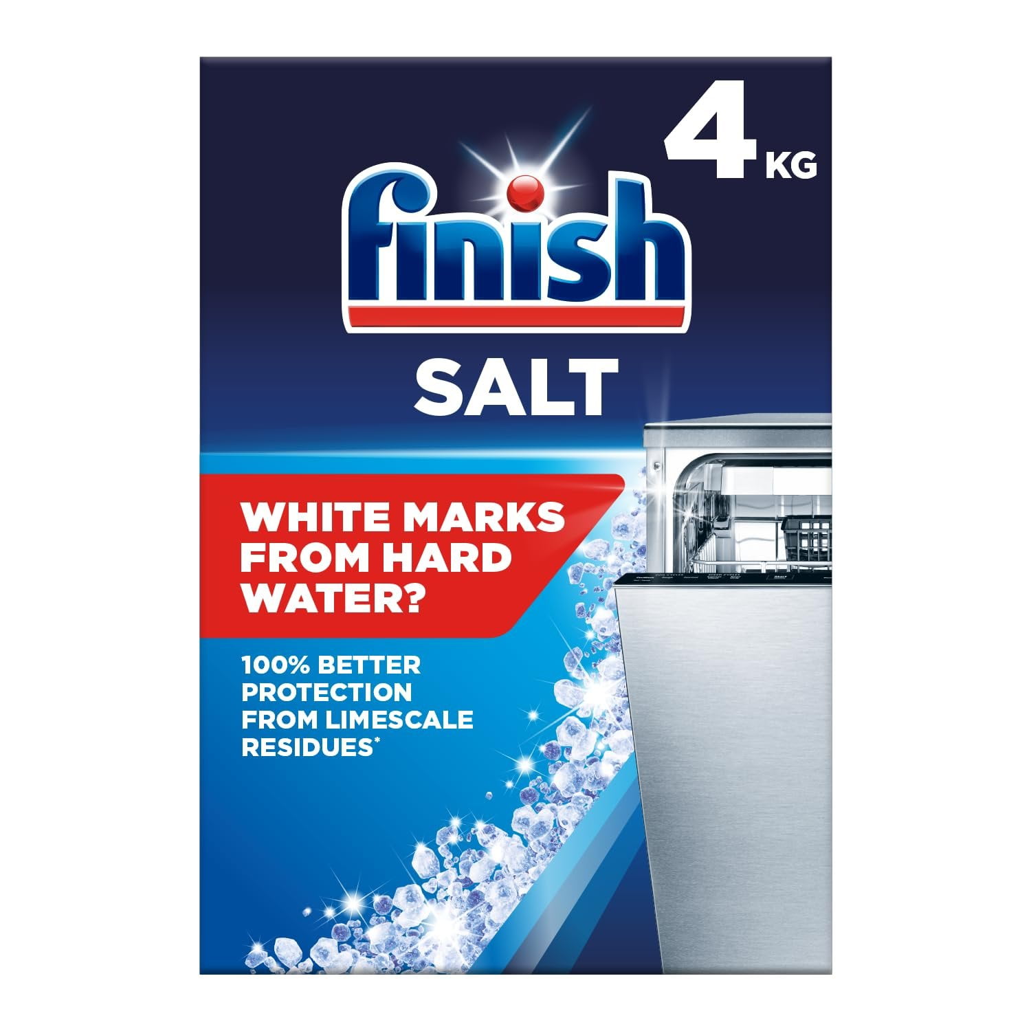 Finish Dishwasher Salt 8.8 Lb. - 4Kg Improves performance Softens water ...