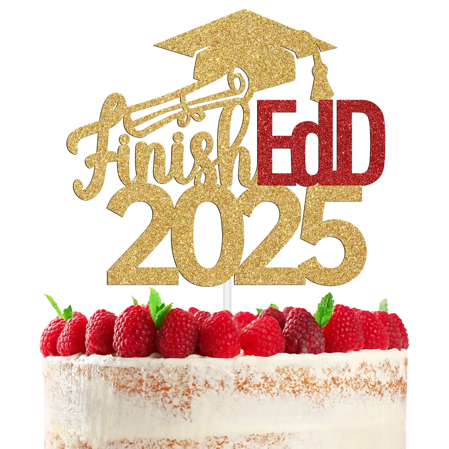 Finish EdD 2025TRDN Cake Topper, Congrats 2025 Doctorate Degree ...