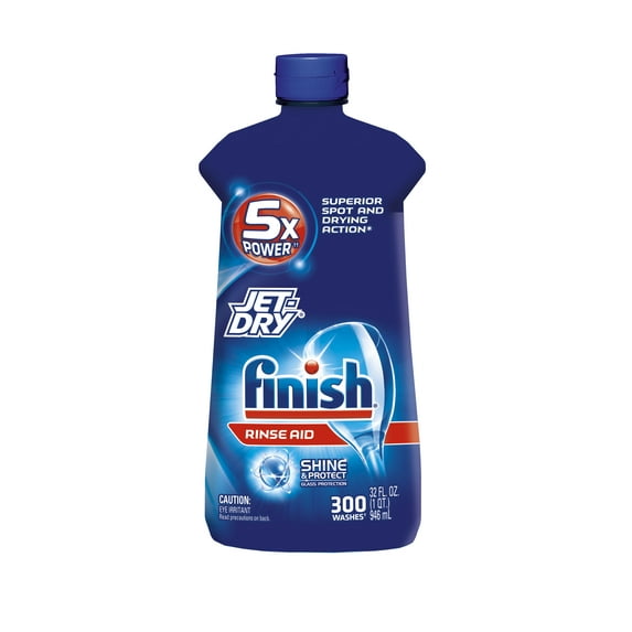 Finish Jet-Dry Dishwasher Rinse & Drying Agent with 5x Power Actions ...