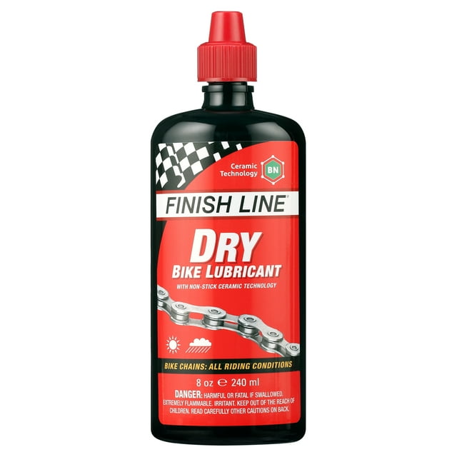 Finish Line Dry Bicycle Lube Chain Lubricant with Non-Stick Ceramic ...