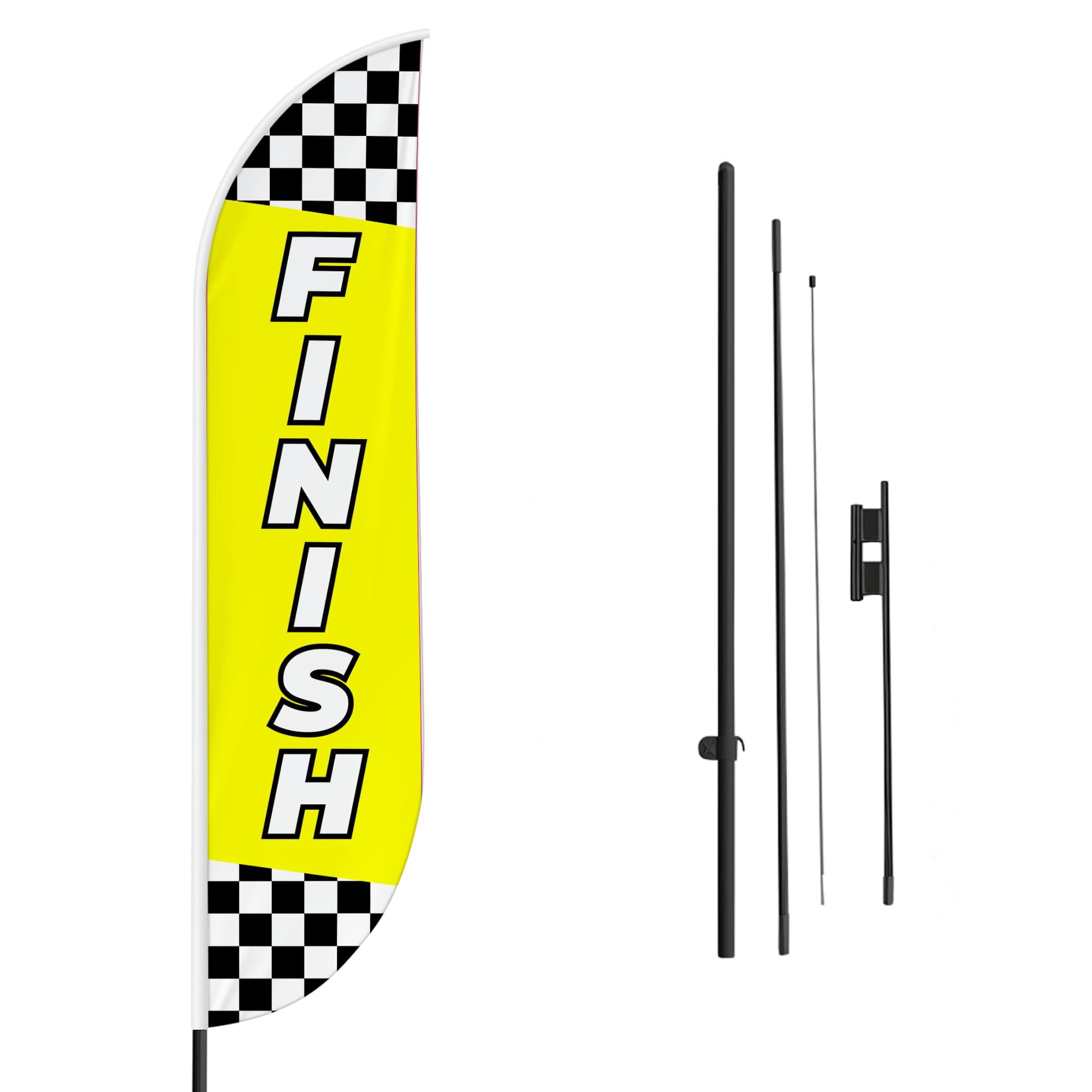 Finish Line Feather flag Pole Mountfor Outdoor by Mavis Print | 15 FEET ...