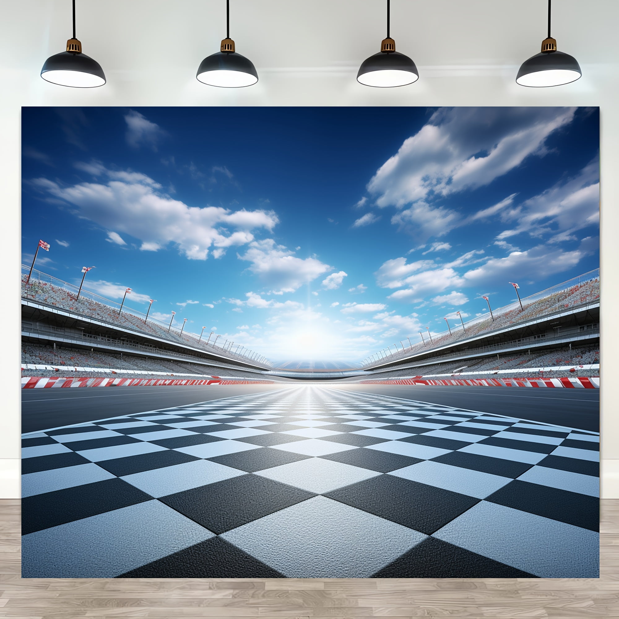 Finish Line Race Track Backdrops Racing Backdrop Track Race Background ...