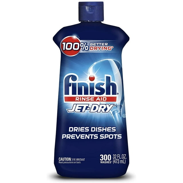 Finish Jet-Dry Dishwasher Rinse Agent, 32 Fl Oz, for Spotless ...