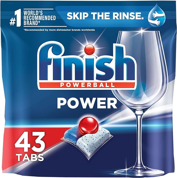 Finish Power Powerball Dishwasher Pods, 43 Ea, 6 Pack - Walmart.com