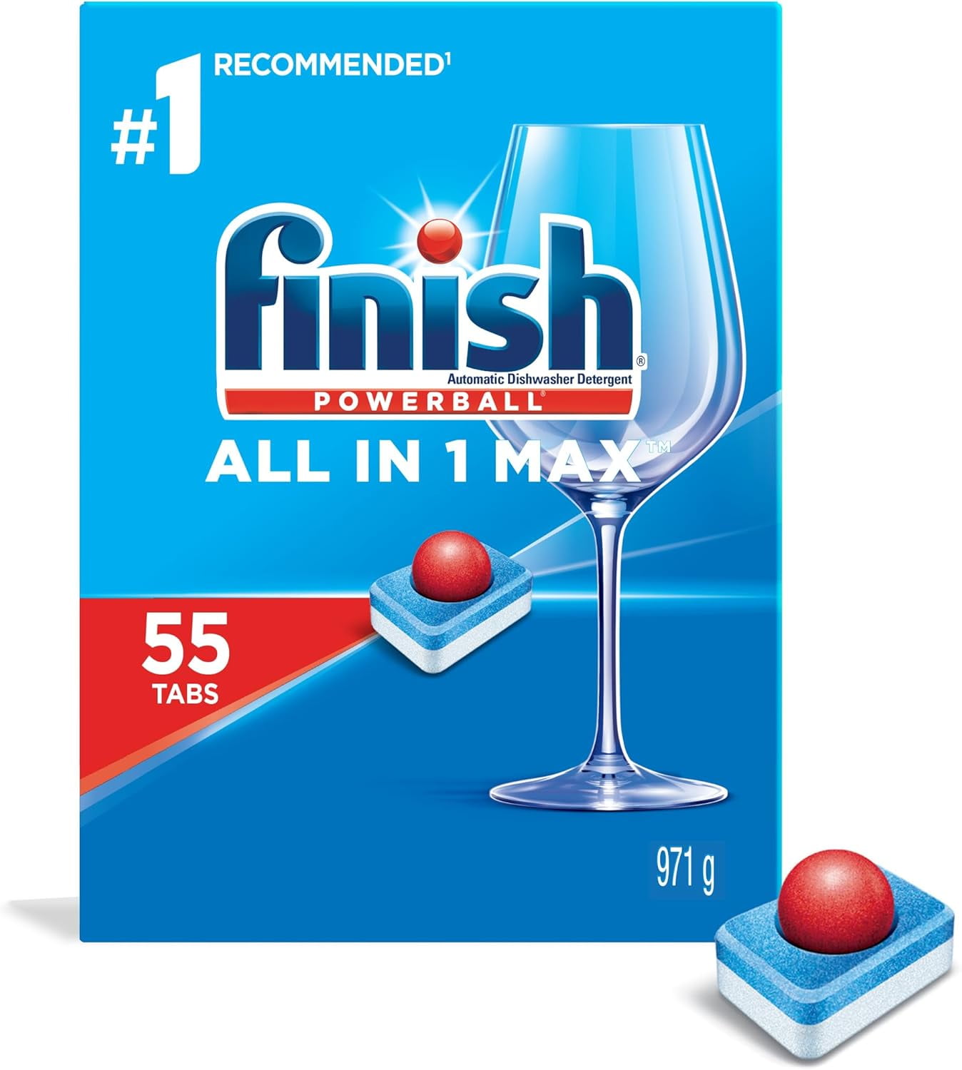 Finish Powerball All In 1 Max Dishwasher Detergent Pods, For Everyday ...