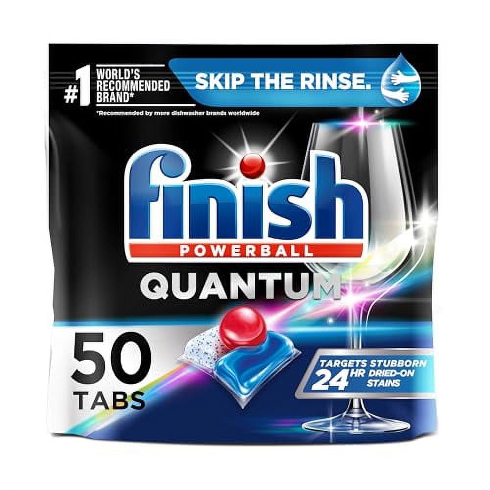 Finish Powerball Quantum, 50 Tabs, Dishwasher Detergent Tablets ...