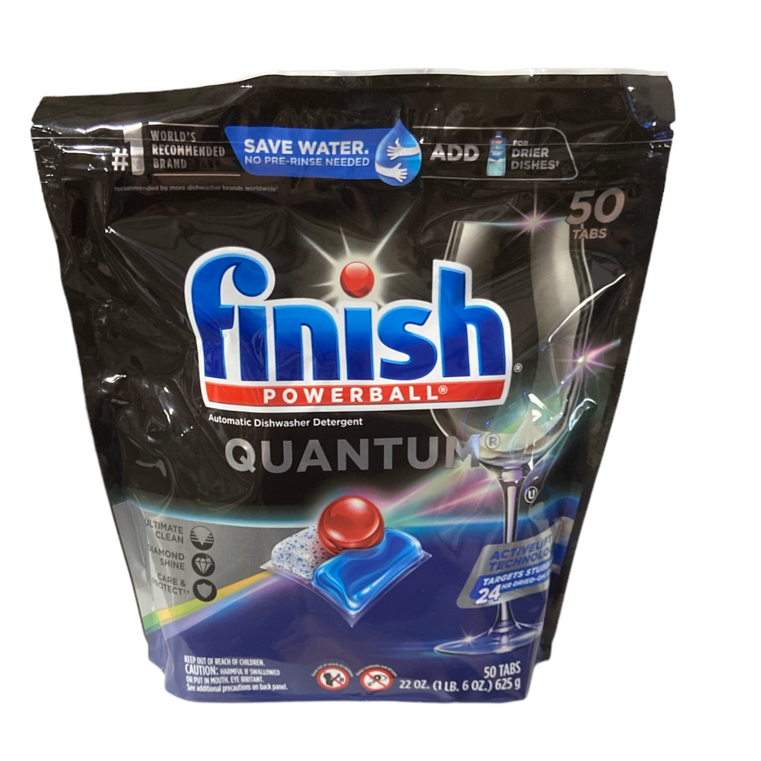 Finish Powerball Quantum, 50 Dishwasher Detergent Tabs - Walmart.com