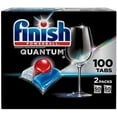 Finish Powerball Quantum Dishwasher Detergent Tabs, 100 count, 2 Bags ...