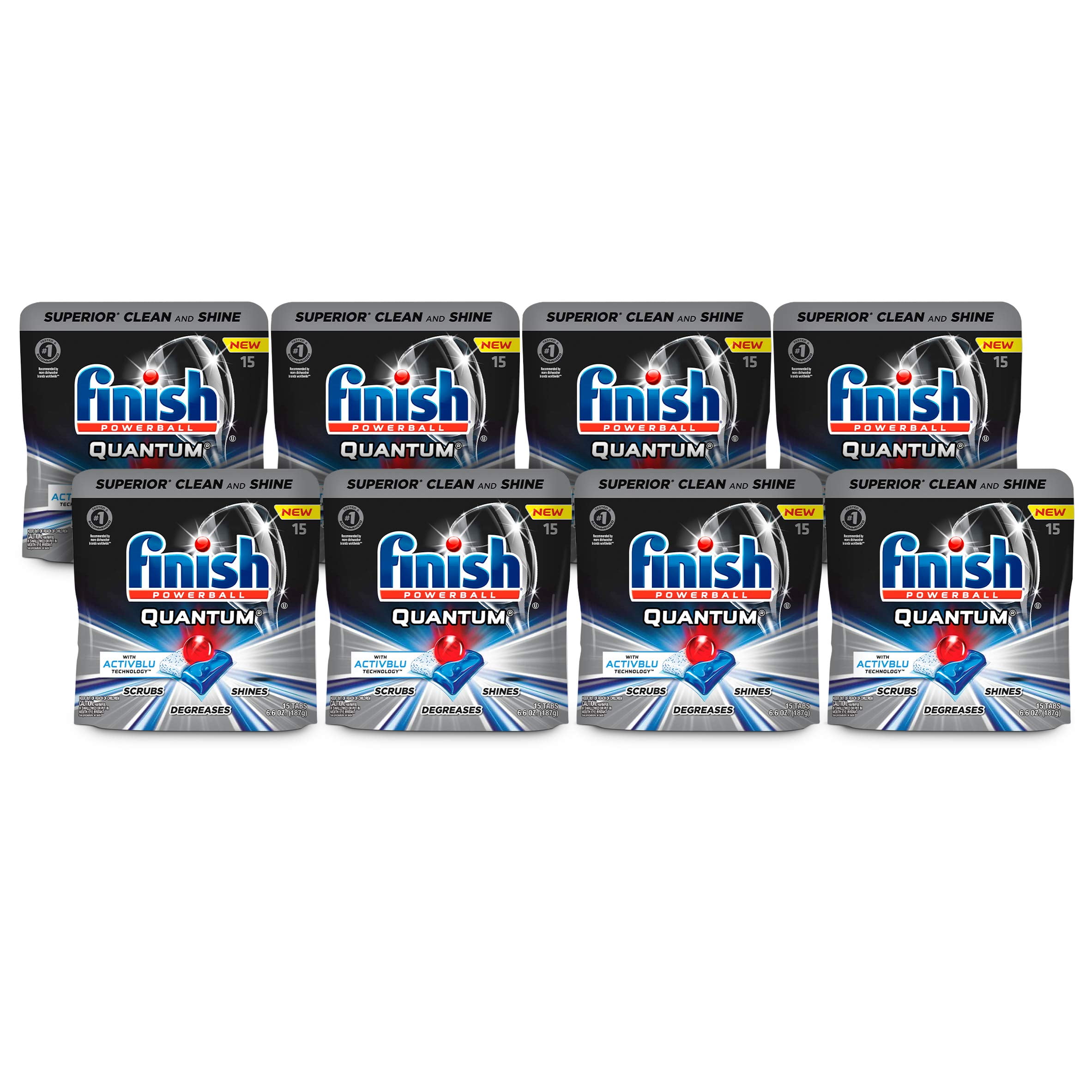 Finish - Quantum with Activblu technology - 120ct (8x15ct) - Dishwasher ...