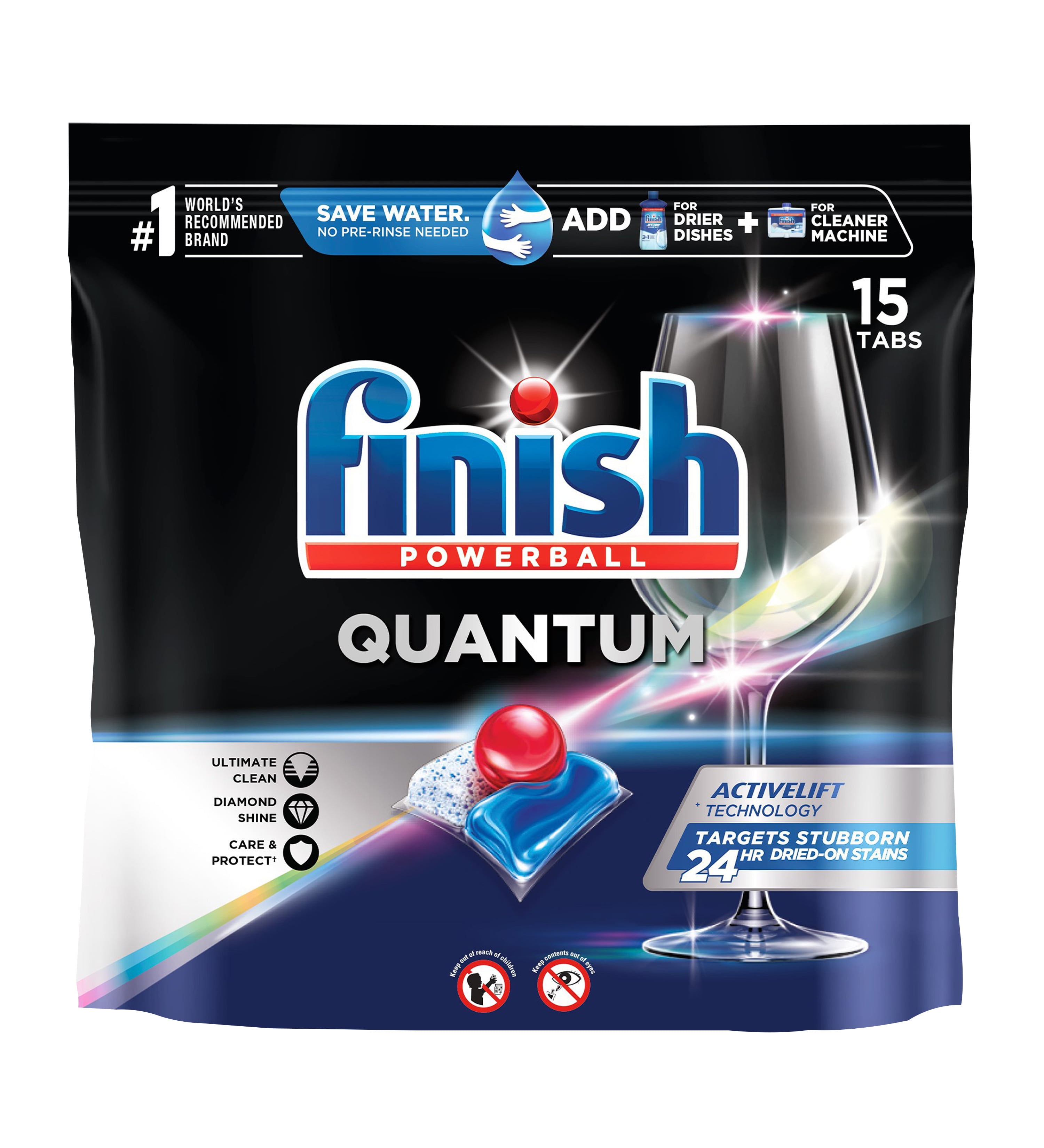 Finish, Dishwasher Detergent, Quantum Tablets, 15 Count - Walmart.com