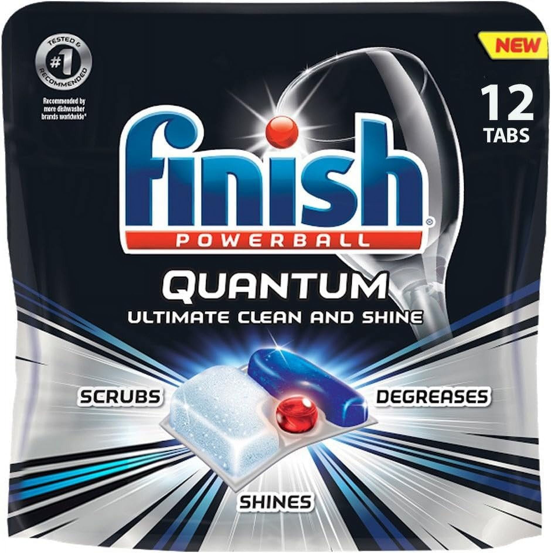 Finish Quantum Max Powerball, 96ct, Dishwasher Detergent Tablets ...