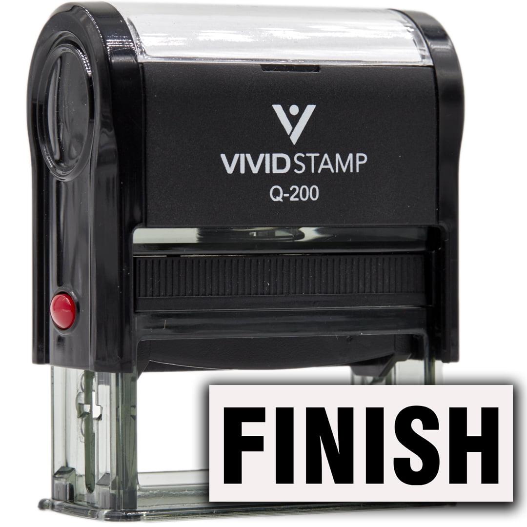 Finish Self-Inking Office Rubber Stamp (Black Ink) - Q-200 - Walmart.com