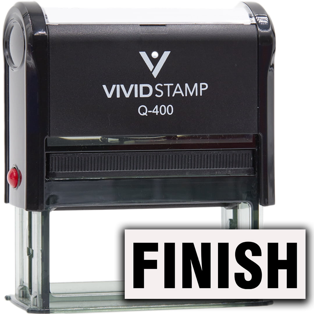 Finish Self-Inking Office Rubber Stamp (Black Ink) - Q-400 - Walmart.com