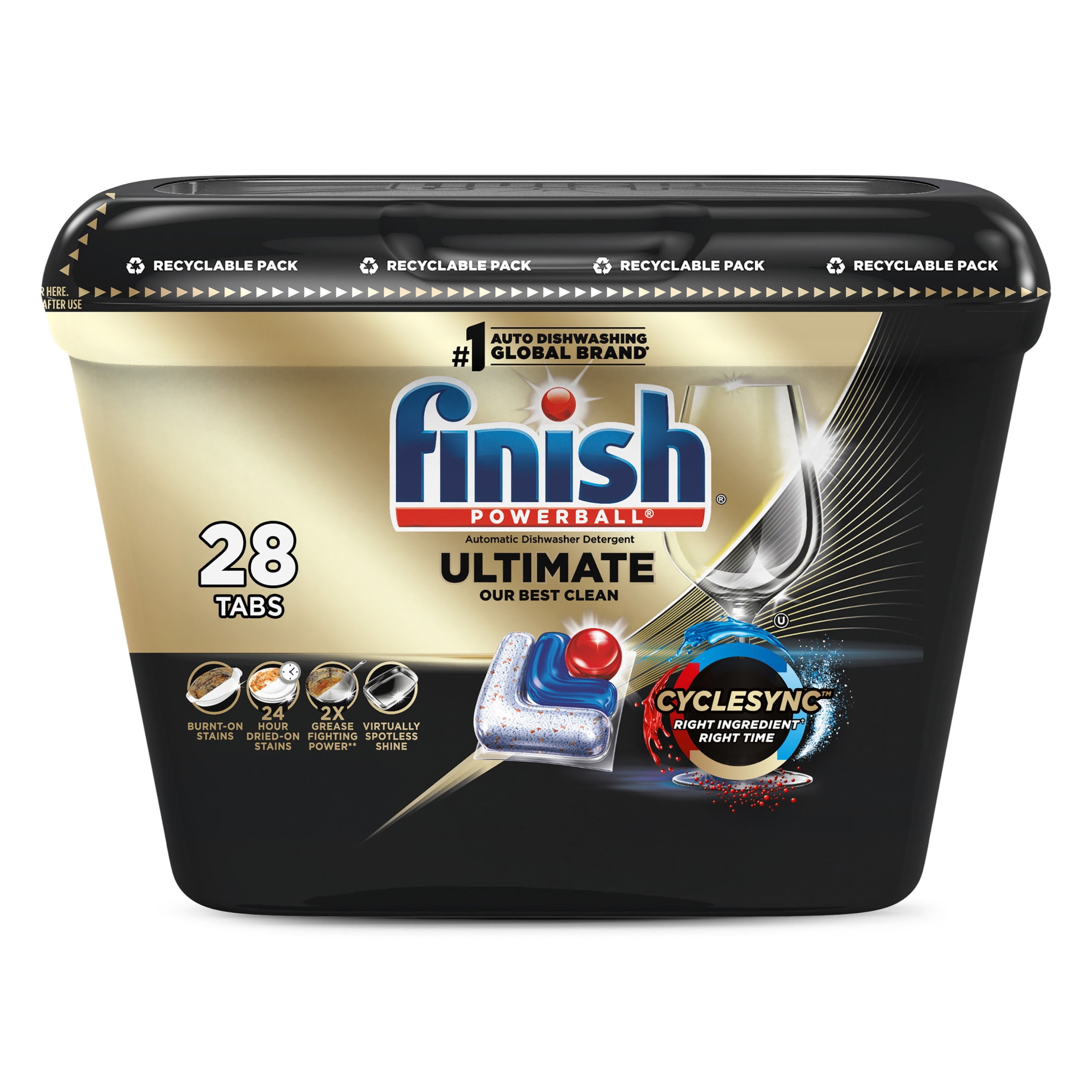 Finish Ultimate Dishwasher Detergent, Premium Dishwashing Tablets, 28 ...