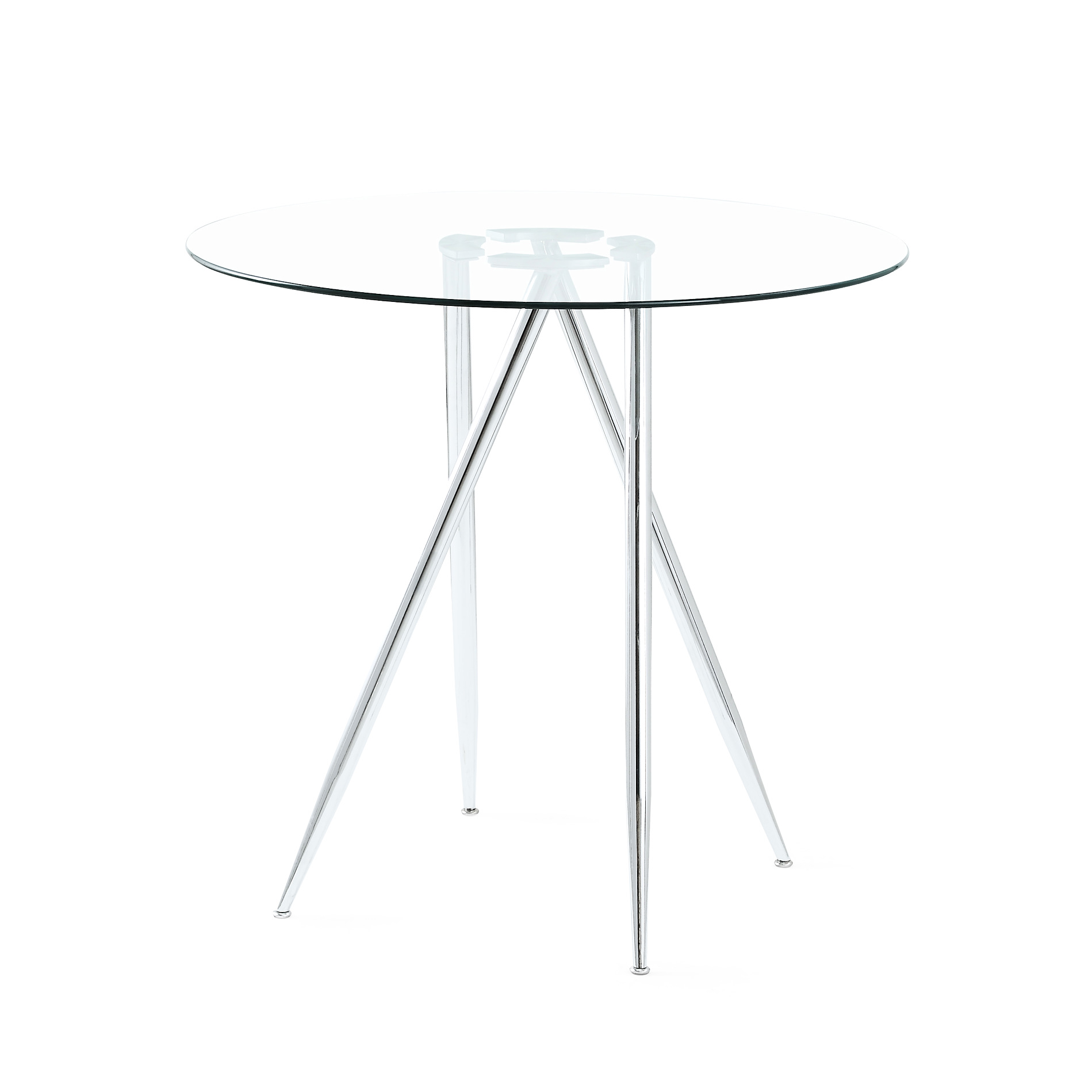 Finish Vice Bar Table With Clear Glass Deck And Metal Leg Assembly ...