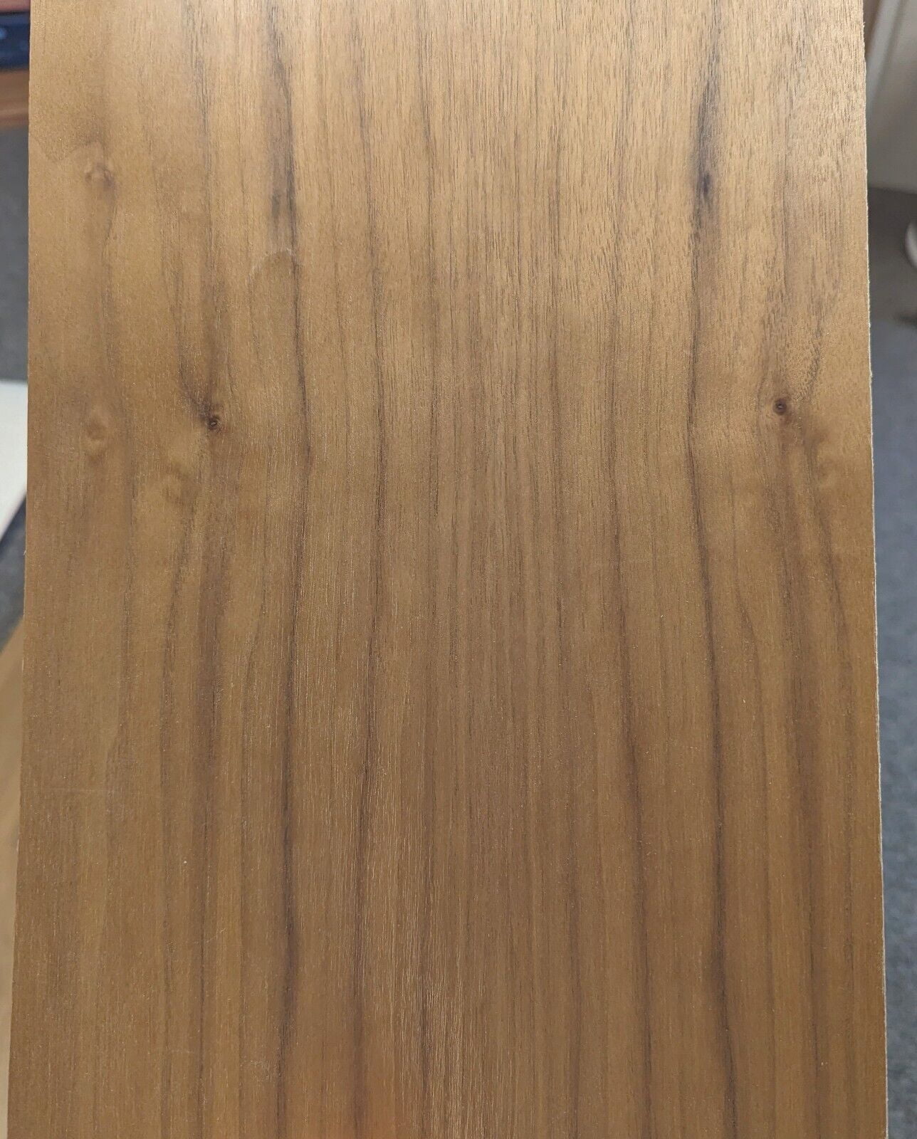 Finished Walnut wood veneer sheet 5" x 10" on paper backer prefinished ...