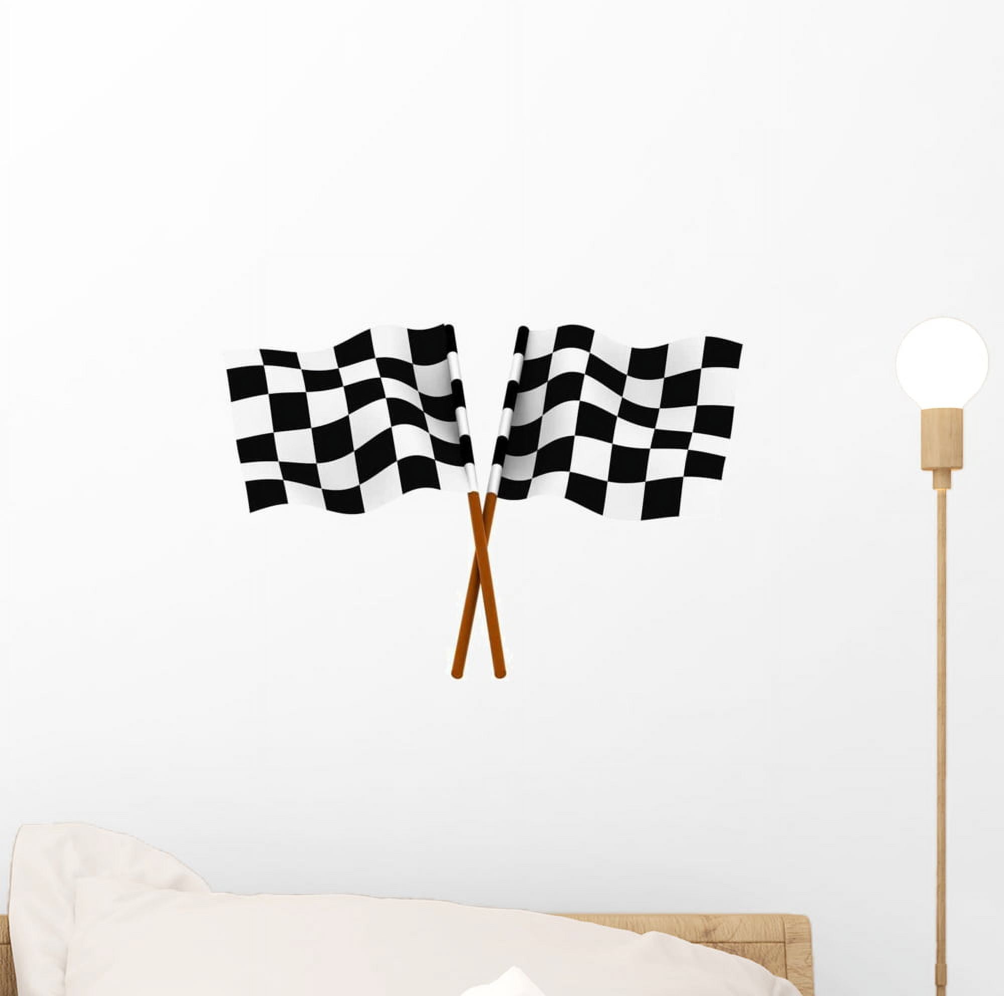 Finishing Checkered Flag Wall Decal Sticker, Wallmonkeys Peel & Stick ...