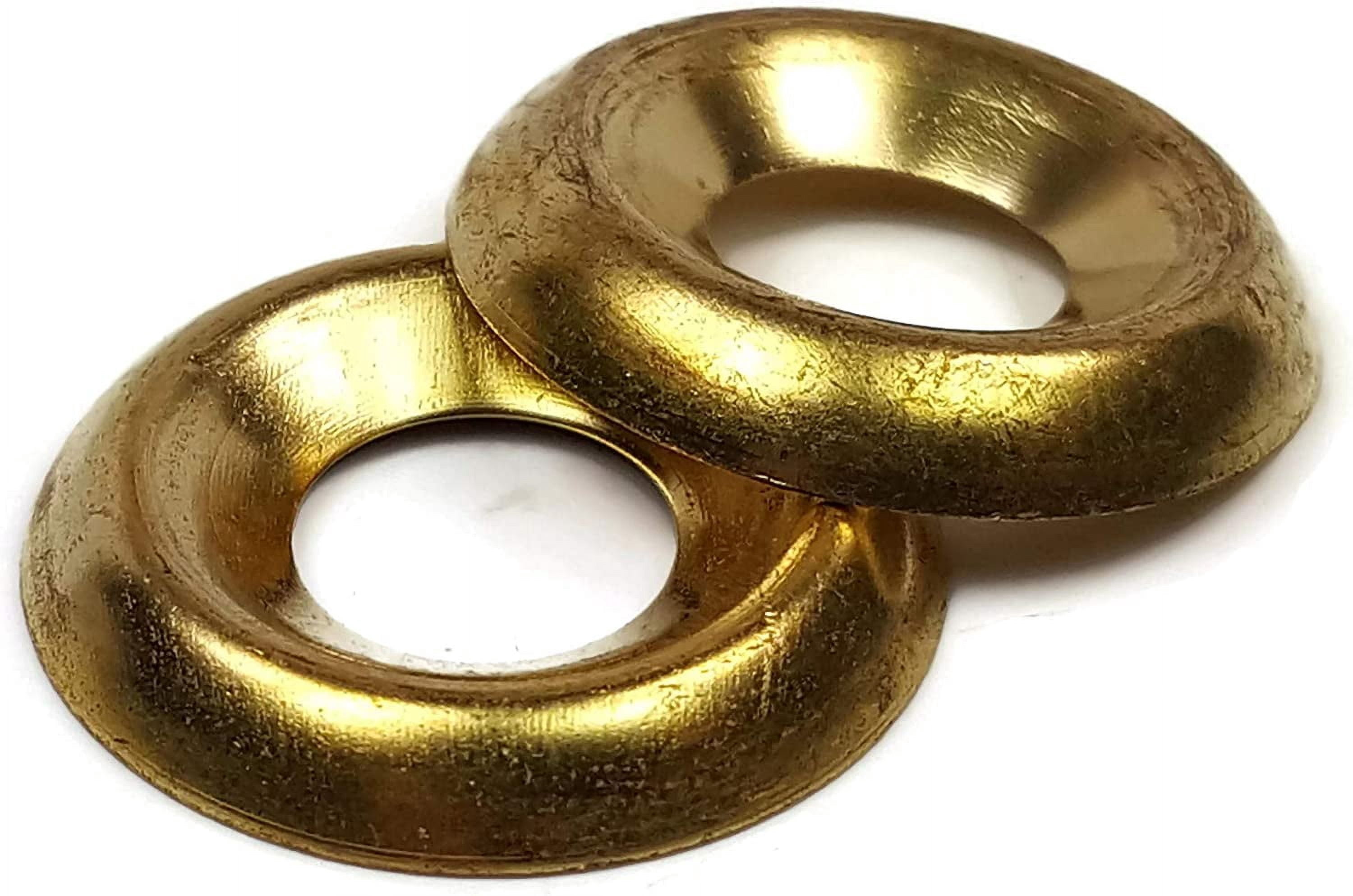 Finishing Cup Washer Solid Brass Countersunk Finishing Washers #4 (0. ...