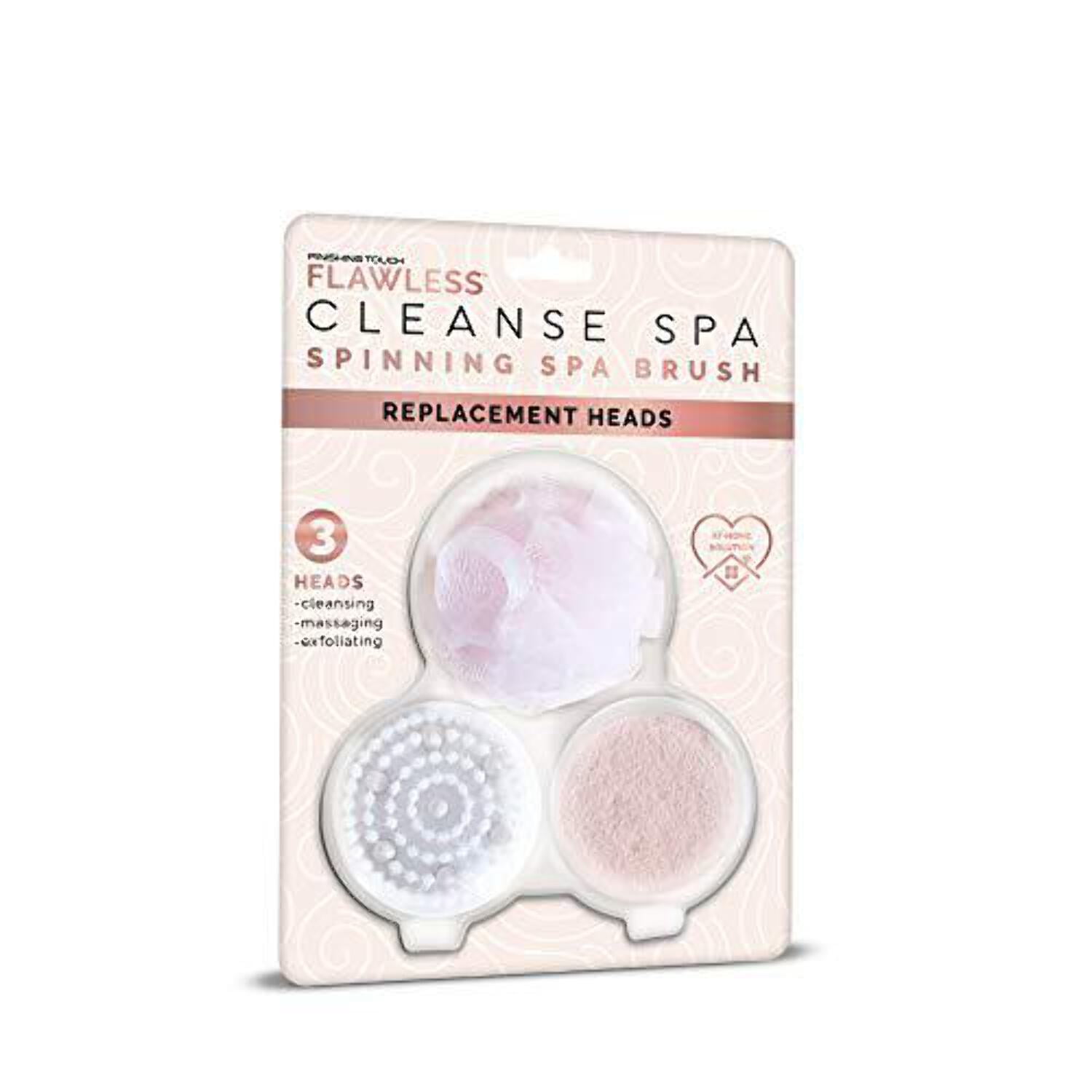 Finishing Touch Flawless Cleanse Spa Body Brush Replacement Attachments 3 Pack