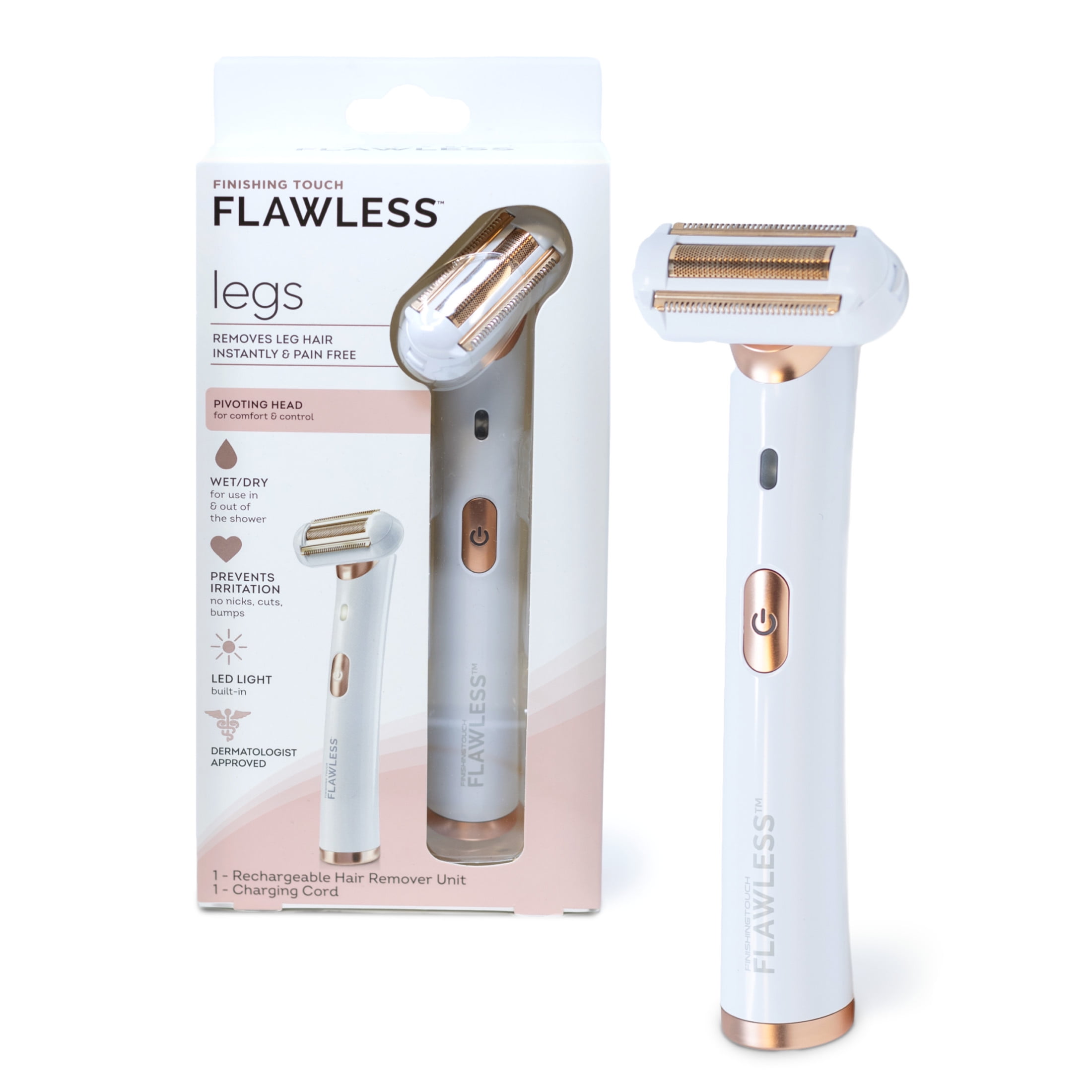 Finishing Touch Flawless Legs, Electric Razor for Women, Pivoting Head ...