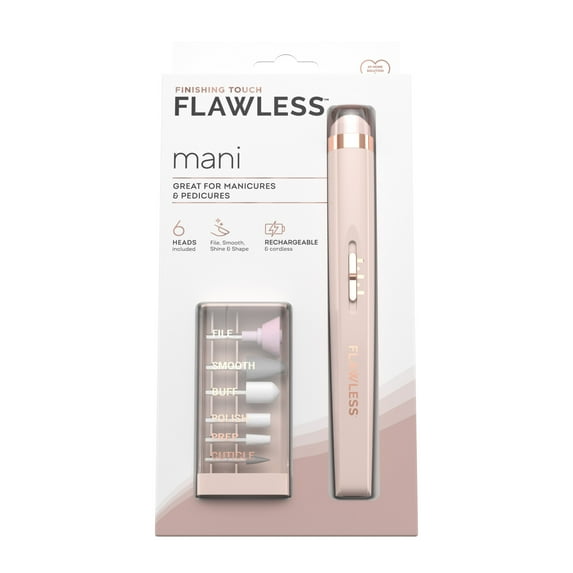 Finishing Touch Flawless Salon Nails Rechargeable Mani Device with 6 ...