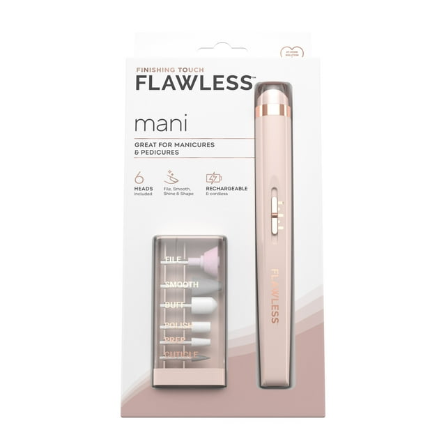 Finishing Touch Flawless Salon Nails Rechargeable Mani Device with 6 ...