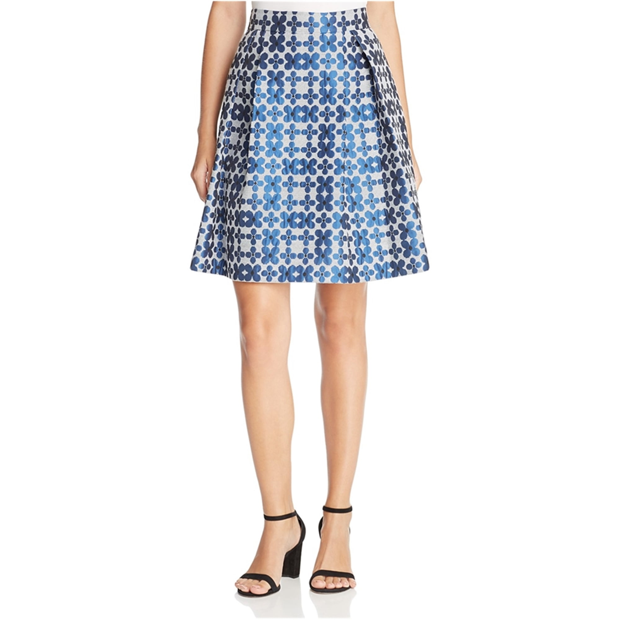 Finity Womens Floral A-line Skirt, Blue, 10 - Walmart.com