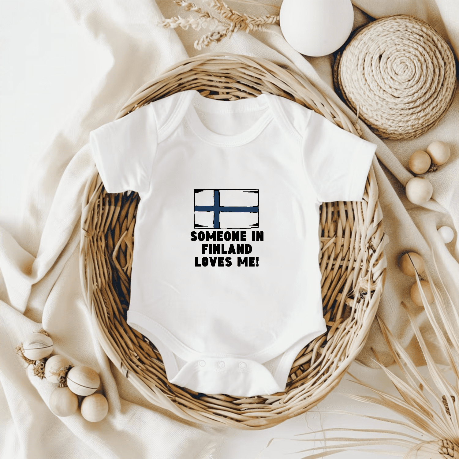Finland Flag Baby Bodysuit, Country Infant Outfit, Newborn Gift ...