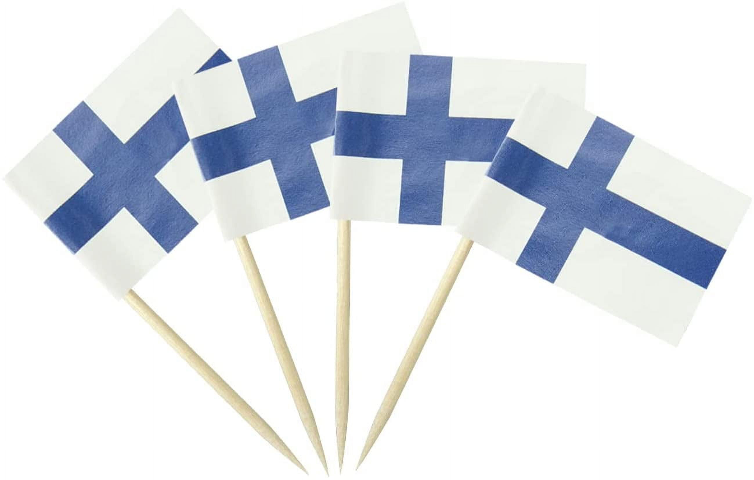Finland Flag Finnish Small Toothpick Flag Decor Mini Cupcake Toppers ...