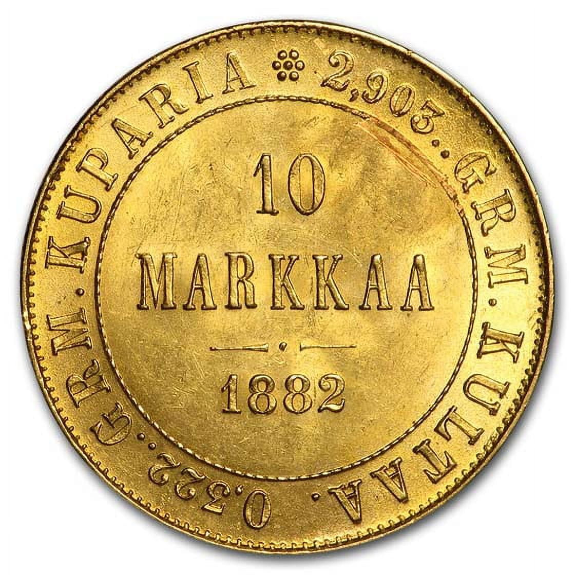 Finland Gold 10 Markkaa (Random) AU-BU - Walmart.com