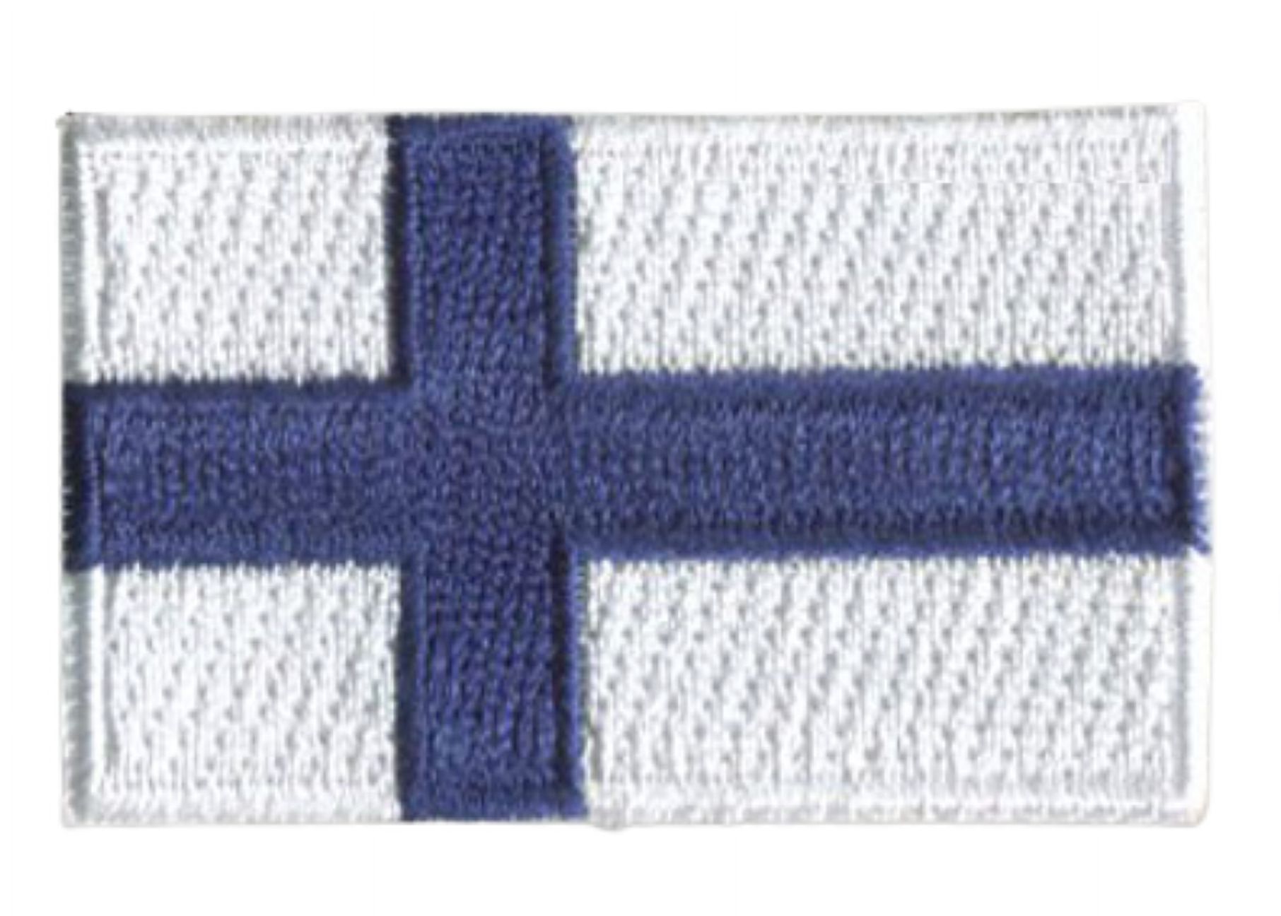 Finland Mini Country Flag 1.8"W x 1.102"H Patch - Walmart.com