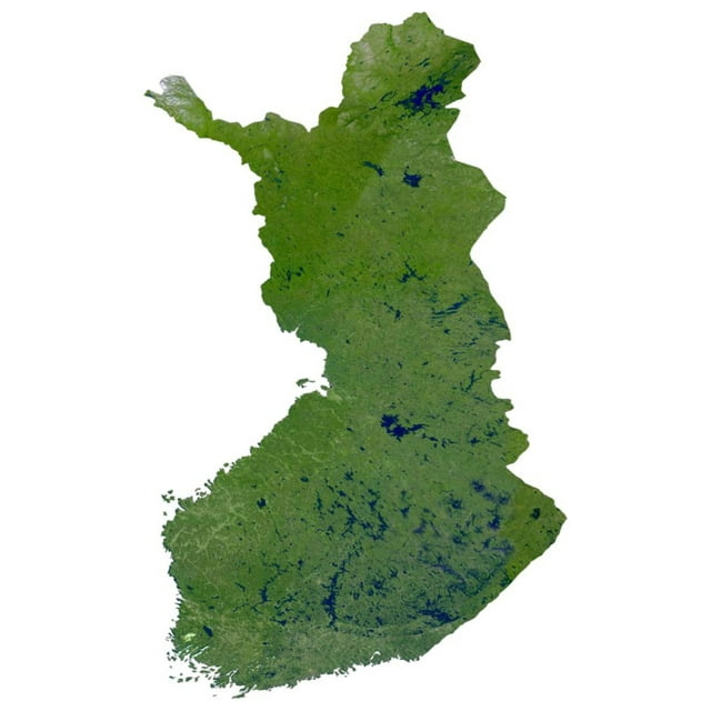 Finland Satellite Map GLOSSY POSTER PICTURE PHOTO PRINT BANNER ...