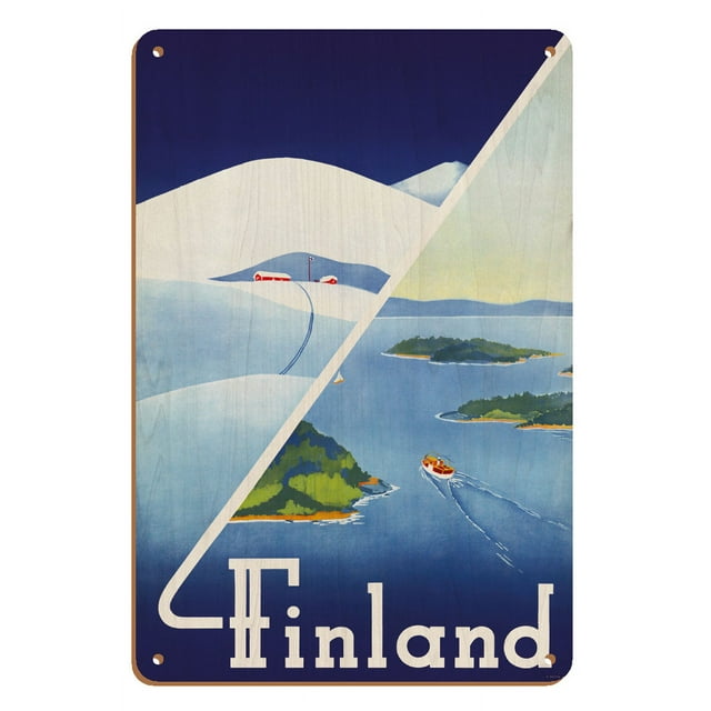 Finland - Summer and Winter in Finland - Vintage Travel Poster by Erkki ...