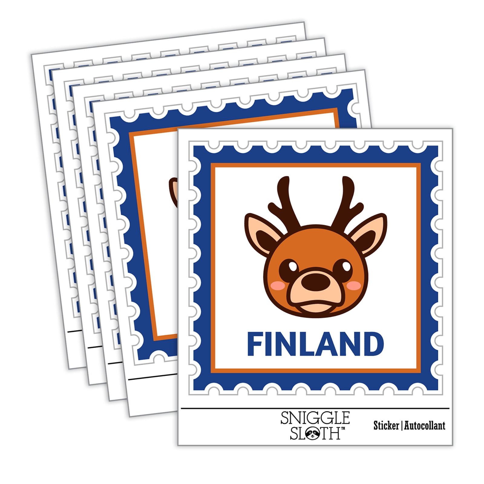 Finland Travel Reindeer Car Window Bumper Water Bottle Phone Tablet ...