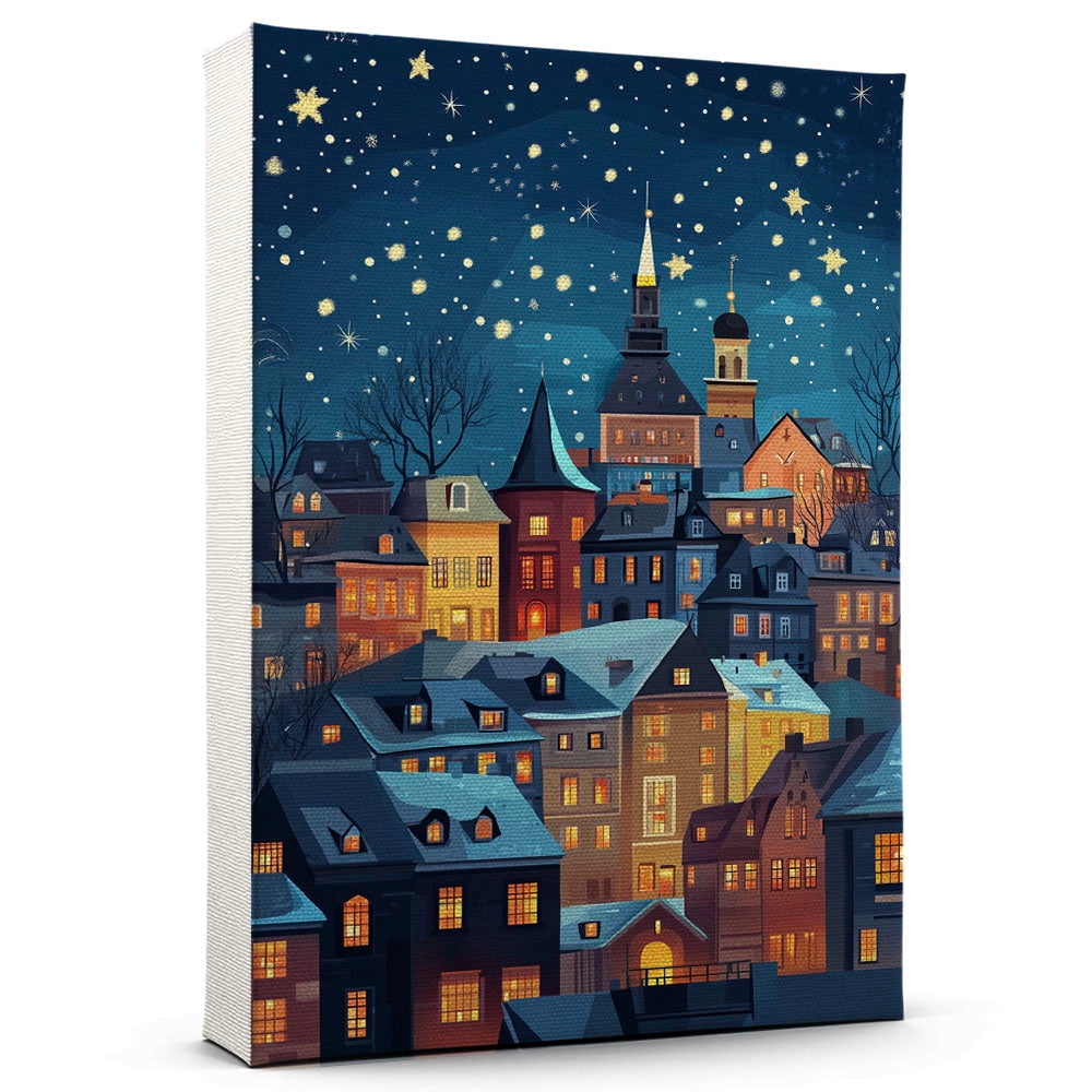 Finland country Travel Starry Night Canvas Print, Finland Canvas Wall ...